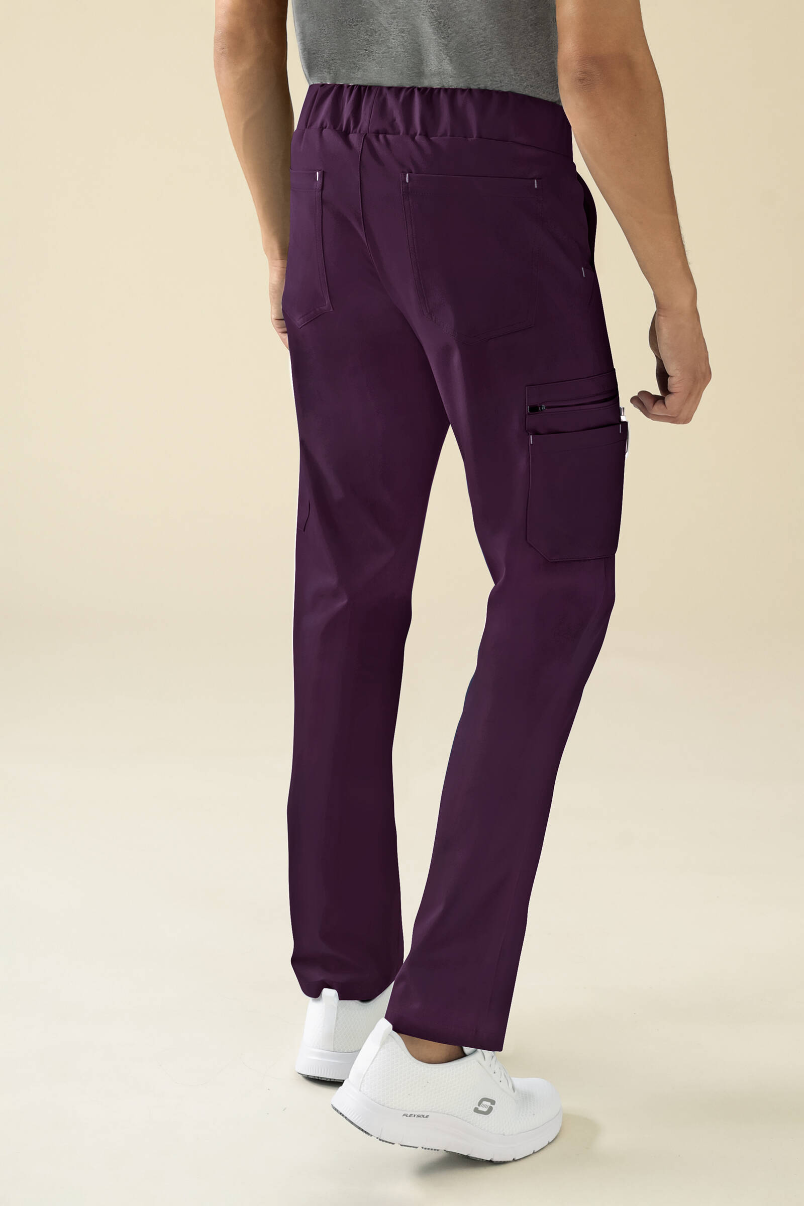 KAERE Pantalon Homme - avec poches cargo prune | CLINIC DRESS
