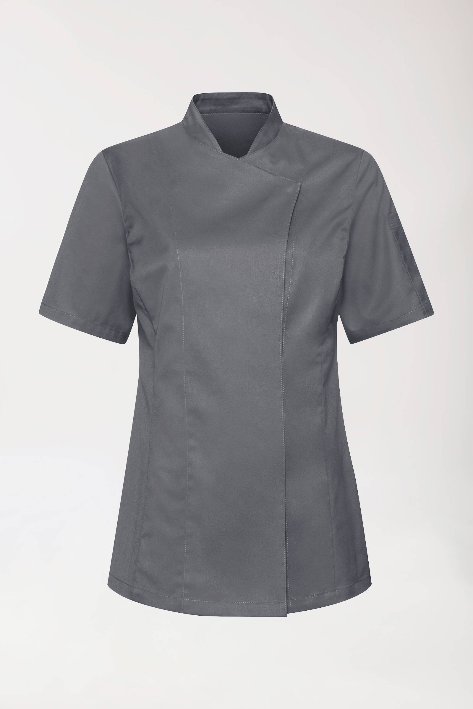 Gastro Kochjacke Damen - 1/2 Arm steingrau | CLINIC DRESS